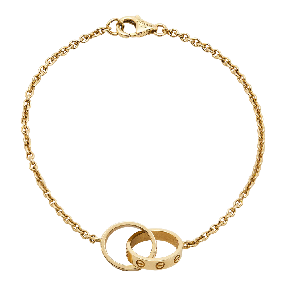 Cartier Love Interlocking Loops 18K Yellow Gold Bracelet